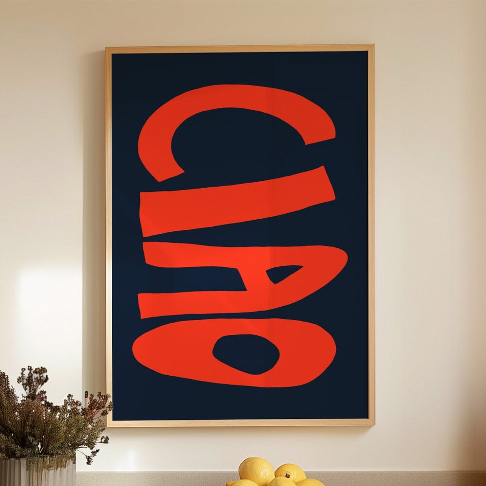 Kna Prints - Ciao Poster, Typography Print, Italian Quote Print ...