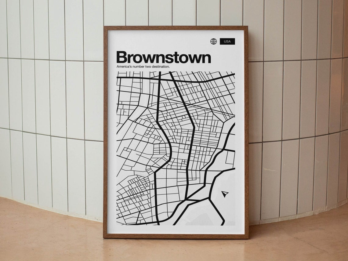Kna Prints - City Map Bathroom Art Print Funny Bathroom Decor Guest ...