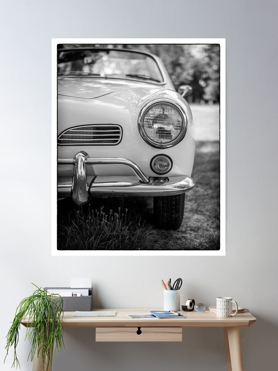 Kna Prints - Classic Car Headlight Poster Wall Art, Modern Wall Decor ...