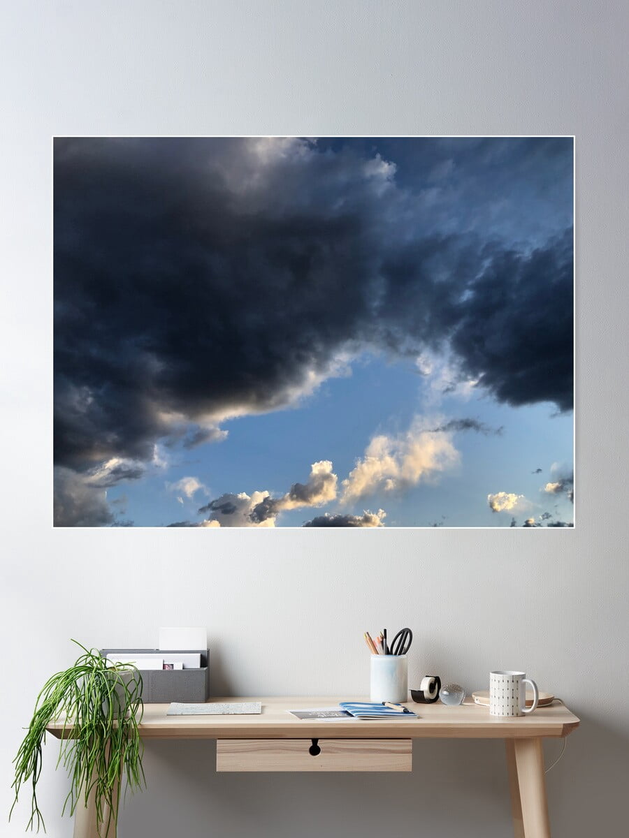 Kna Prints - Cloud Scape Poster Wall Art, Modern Wall Decor For Living ...