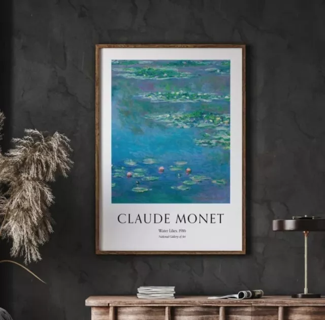 Kna Prints - Cloude Monet Poster, Water Lilies, Scenery Nature Living ...