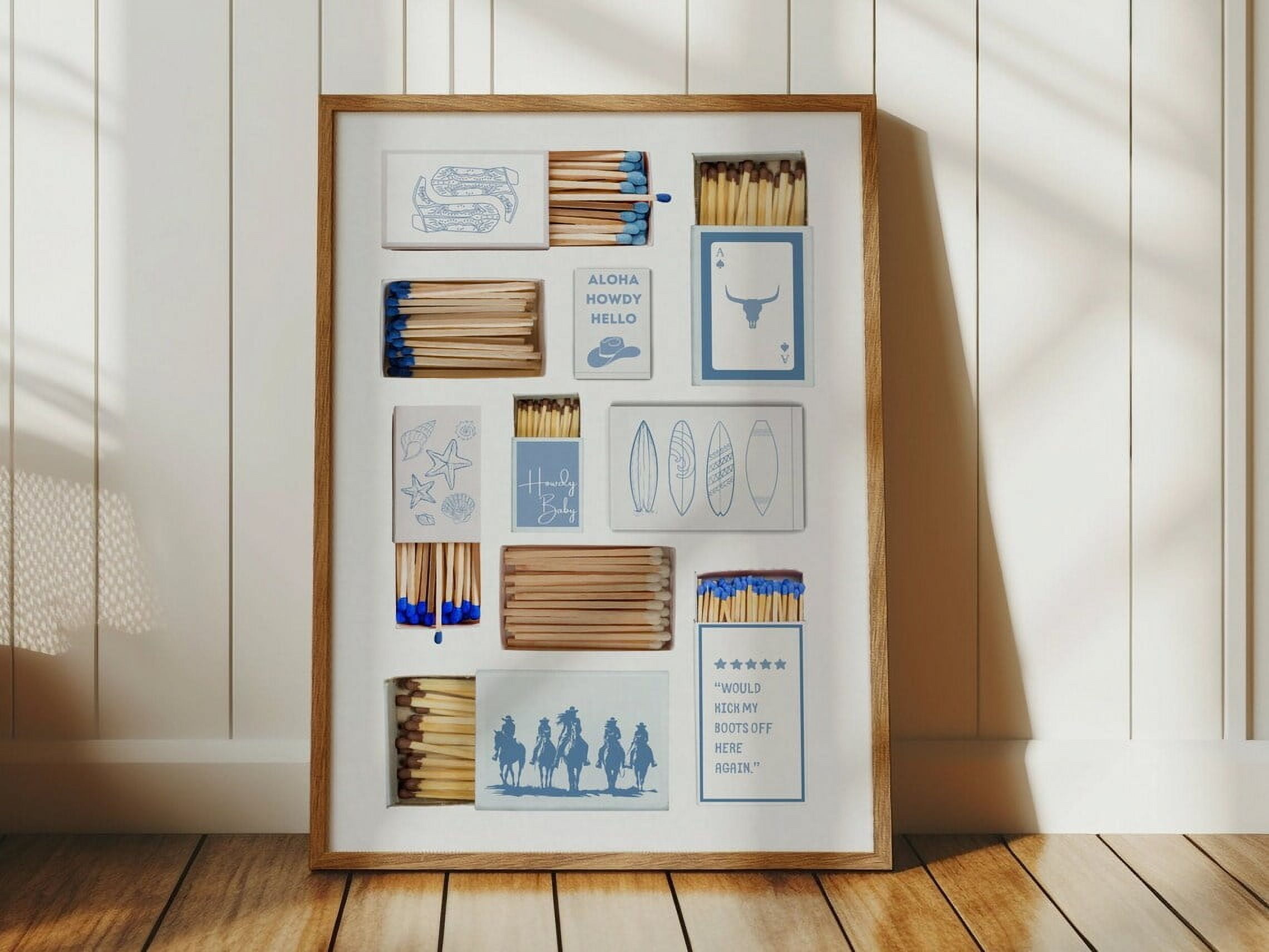 Kna Prints - Coastal Cowgirl Matchbox Print, Trendy Matches Poster ...