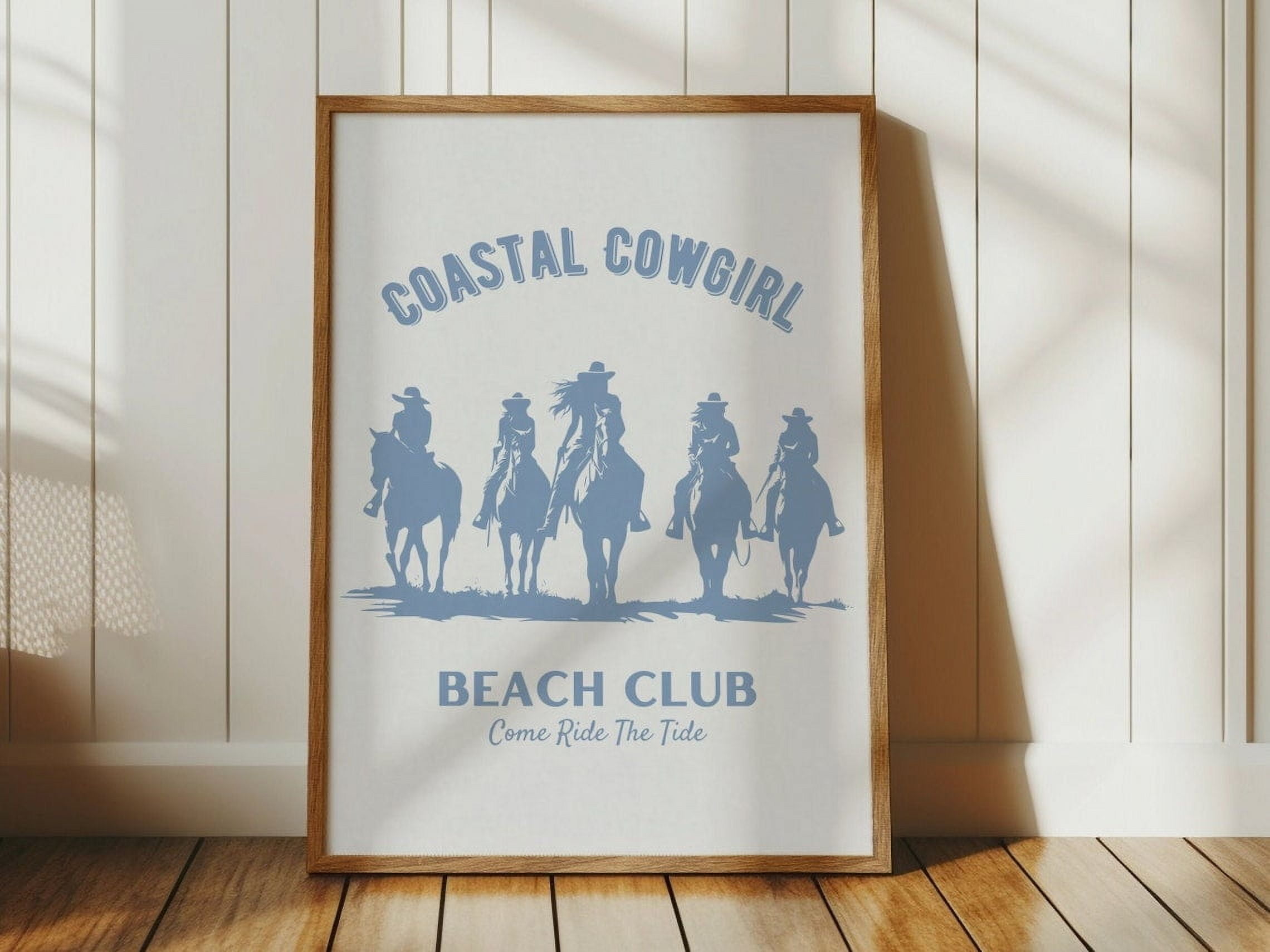 Kna Prints - Coastal Cowgirl Print, Trendy Beachy Poster, Girly Western ...