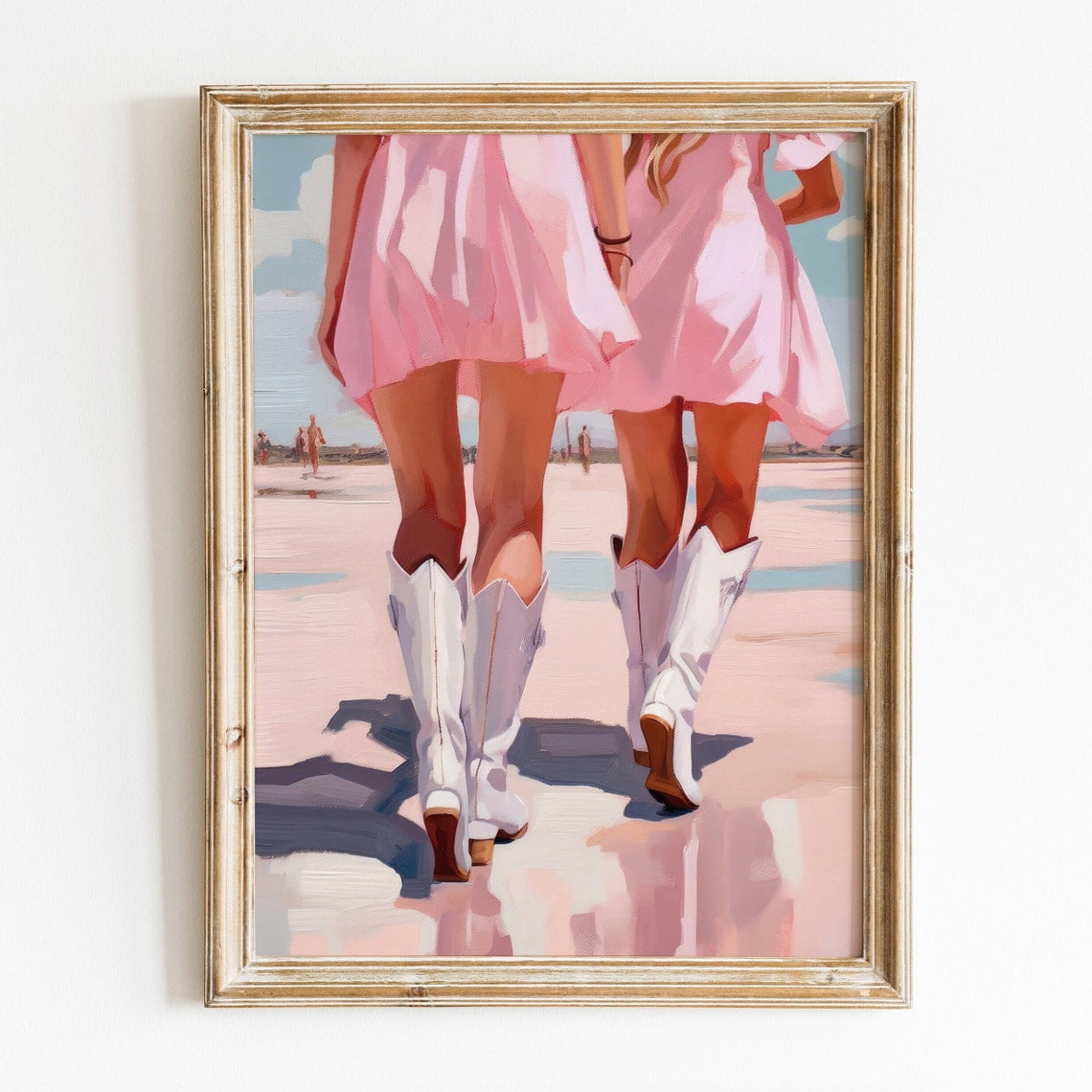 Kna Prints - Coastal Cowgirls Girly Wall Art Print, Cowgirl Boots ...