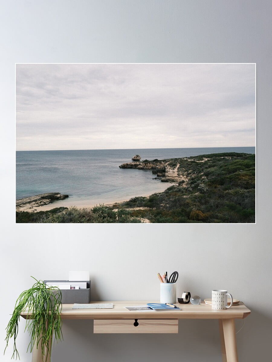 Kna Prints - Coastal Serenity: Rocky Shores And Calm Waves Poster ...