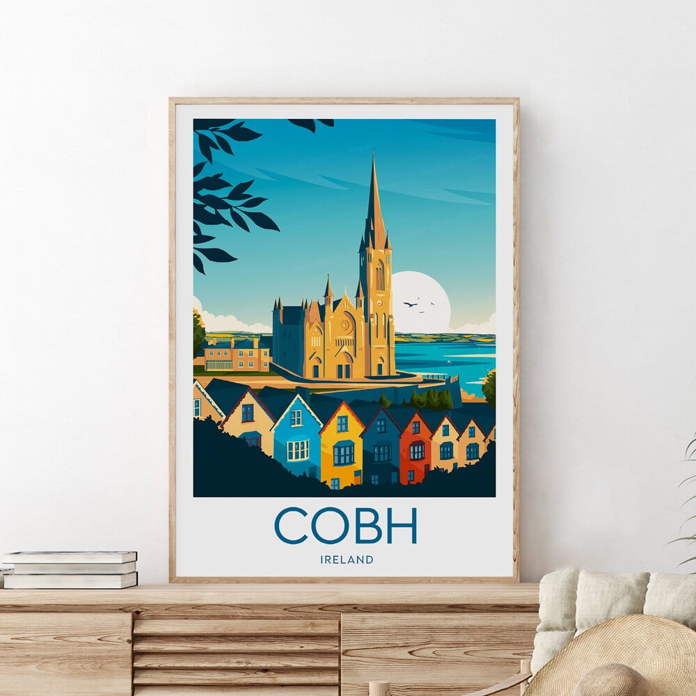 Kna Prints - Cobh Travel Print - Ireland, Cobh Poster, Wedding Gift ...