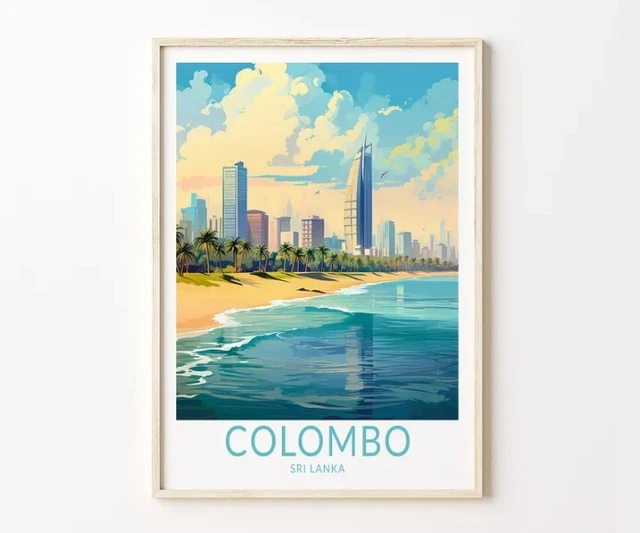 Kna Prints - Colombo Sri Lanka Travel Poster, Colombo Sri Lanka Poster ...