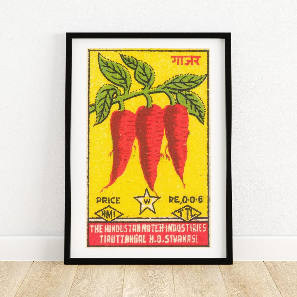 Kna Prints - Colorful Indian Matchbox Art Print Vintage Inspired Wall ...