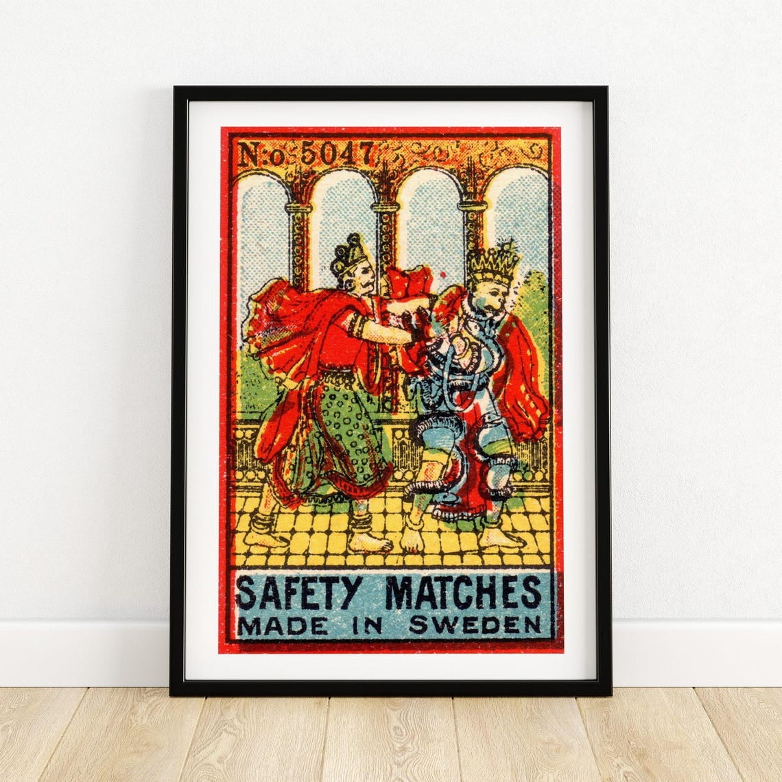 Kna Prints - Colorful Swedish Matchbox Art Print Vintage Match Label ...