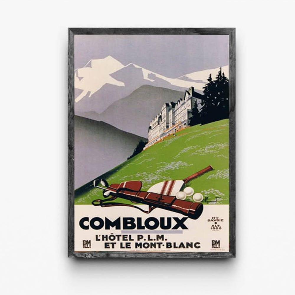 Kna Prints - Combloux Hotel Plm Poster, Vintage Travel Wall Art, Plm ...