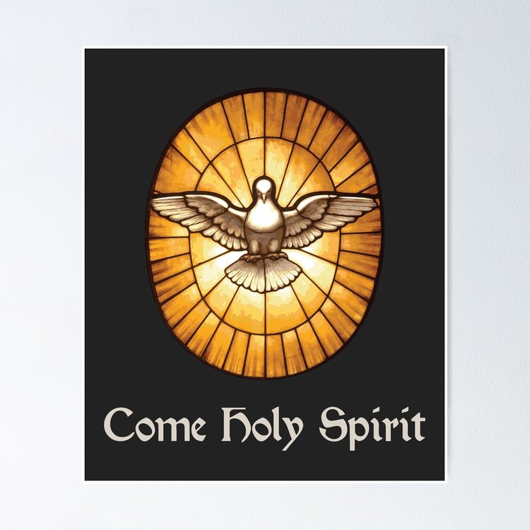 Kna Prints - Come Holy Spirit Dove Peter Dome Poster Wall Art Print For ...