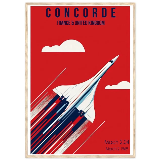 Kna Prints - Concorde British Airways Poster Supersonic Aeroplane Art ...