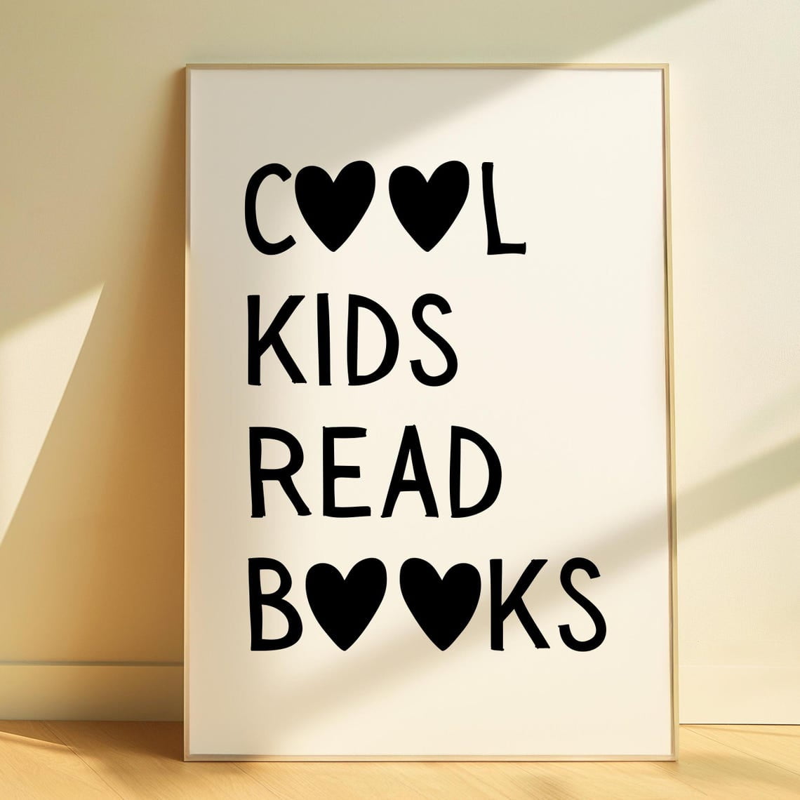 Kna Prints - Cool Kids Read Books Print Kids Reading Book Playroom Wall ...