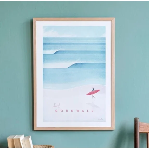 Kna Prints - Cornwall Travel Poster Print By Henry Rivers | Surf ...