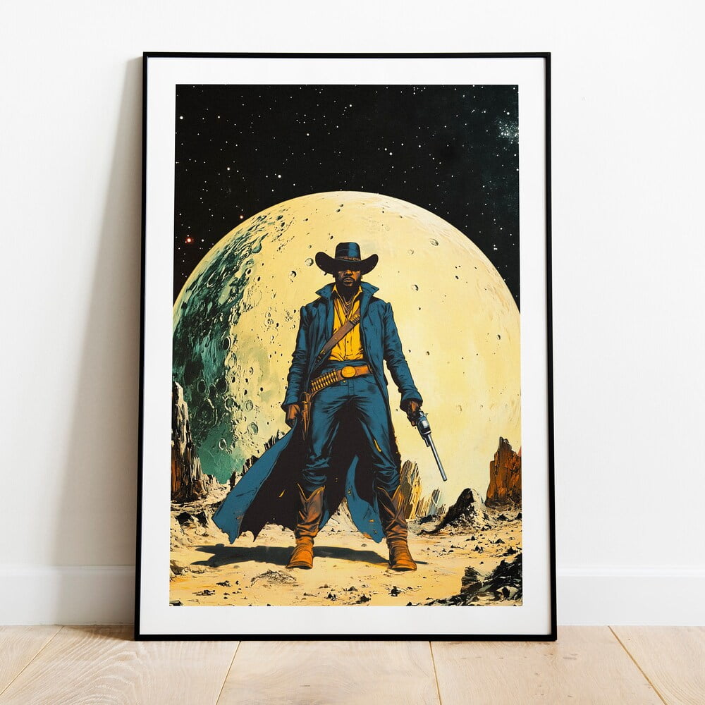Kna Prints - Cosmic Sheriff, Retro Futurism By Taudalpoi: Vintage ...