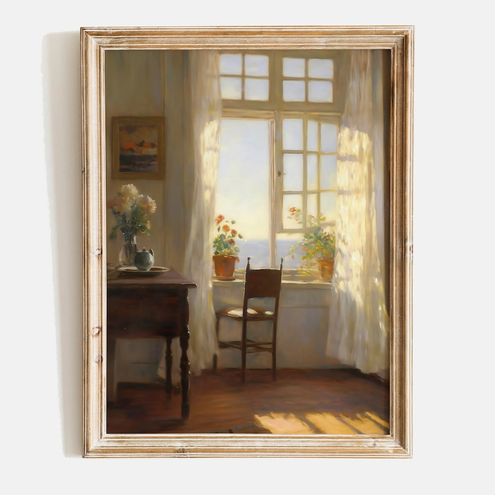 Kna Prints - Country Oil Painting, Vintage Stream Landscape Print ...