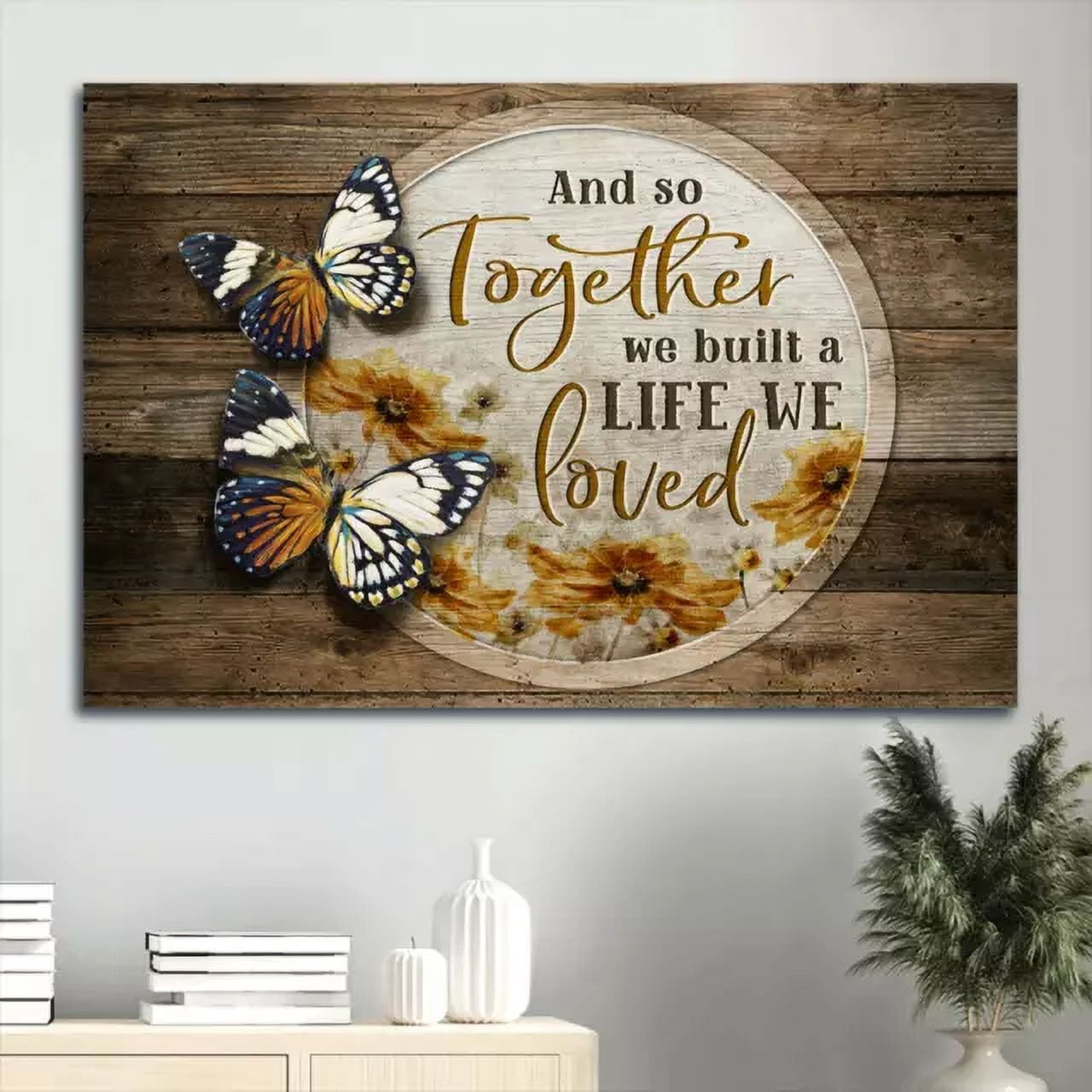 Kna Prints - Couple Poster - Beautiful Butterfly, Yellow Daisy Poster ...