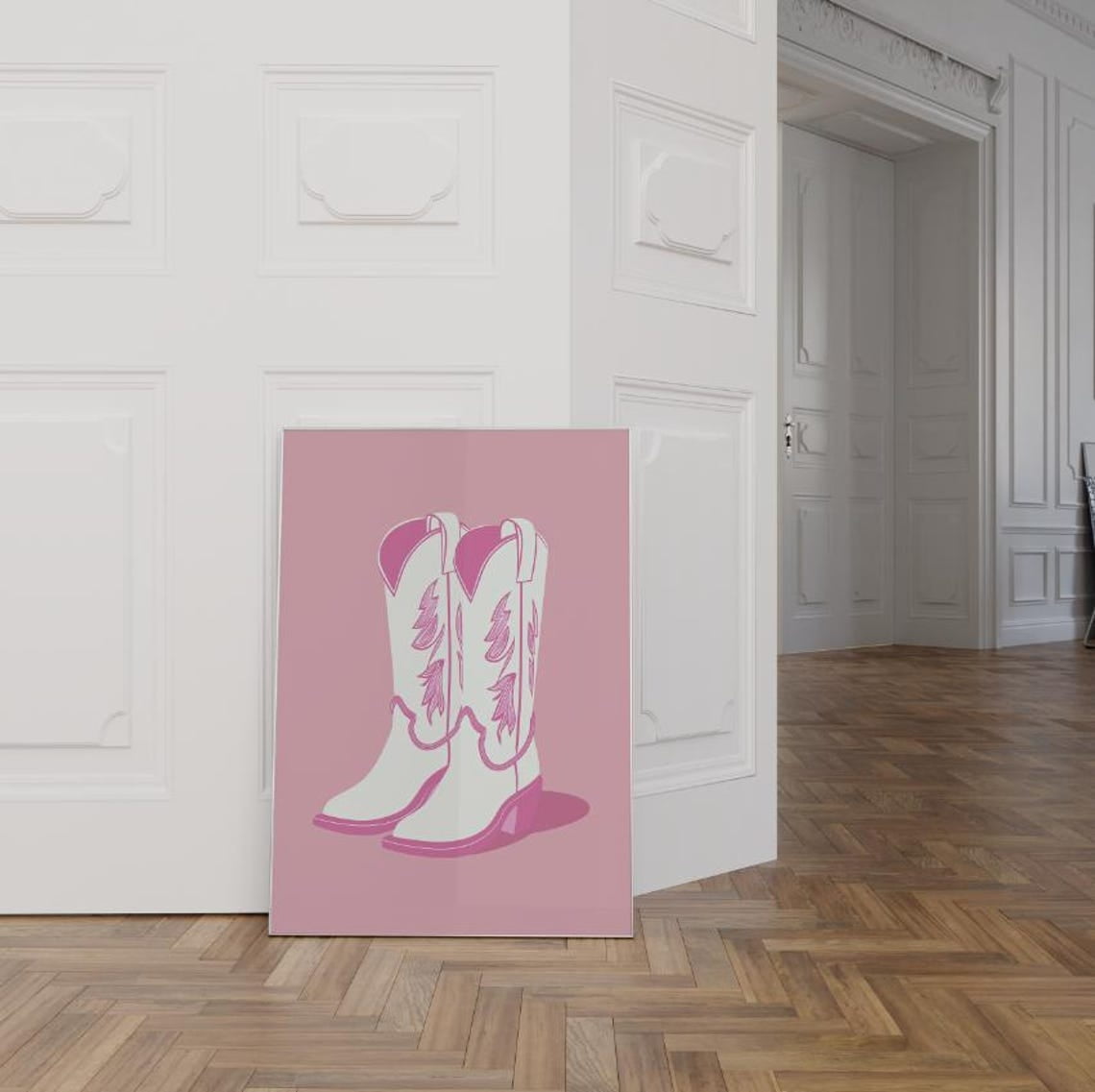 Kna Prints - Cowgirl Boots Aesthetic Wall Art, Cowgirl Dorm Decor ...