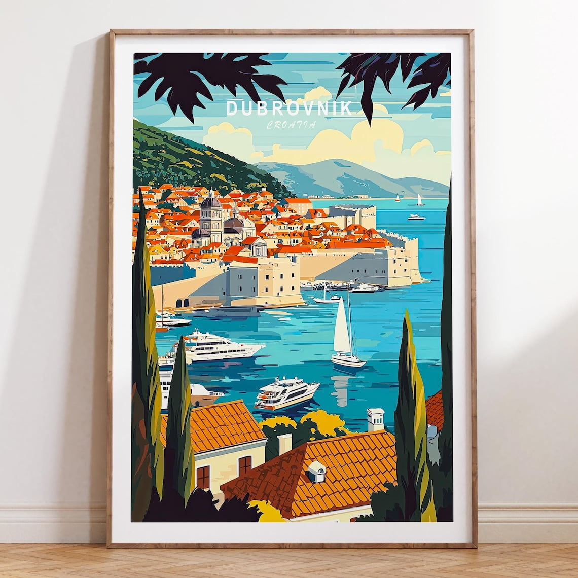 Kna Prints - Croatia Travel Wall Art, Dubrovnik Croatia Travel Poster ...