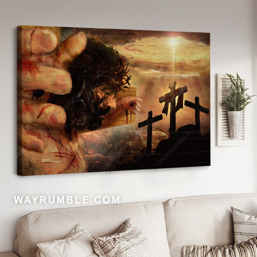 Kna Prints - Crucifixion Of Jesus, Jesus Painting, Three Crosses, Jesus ...