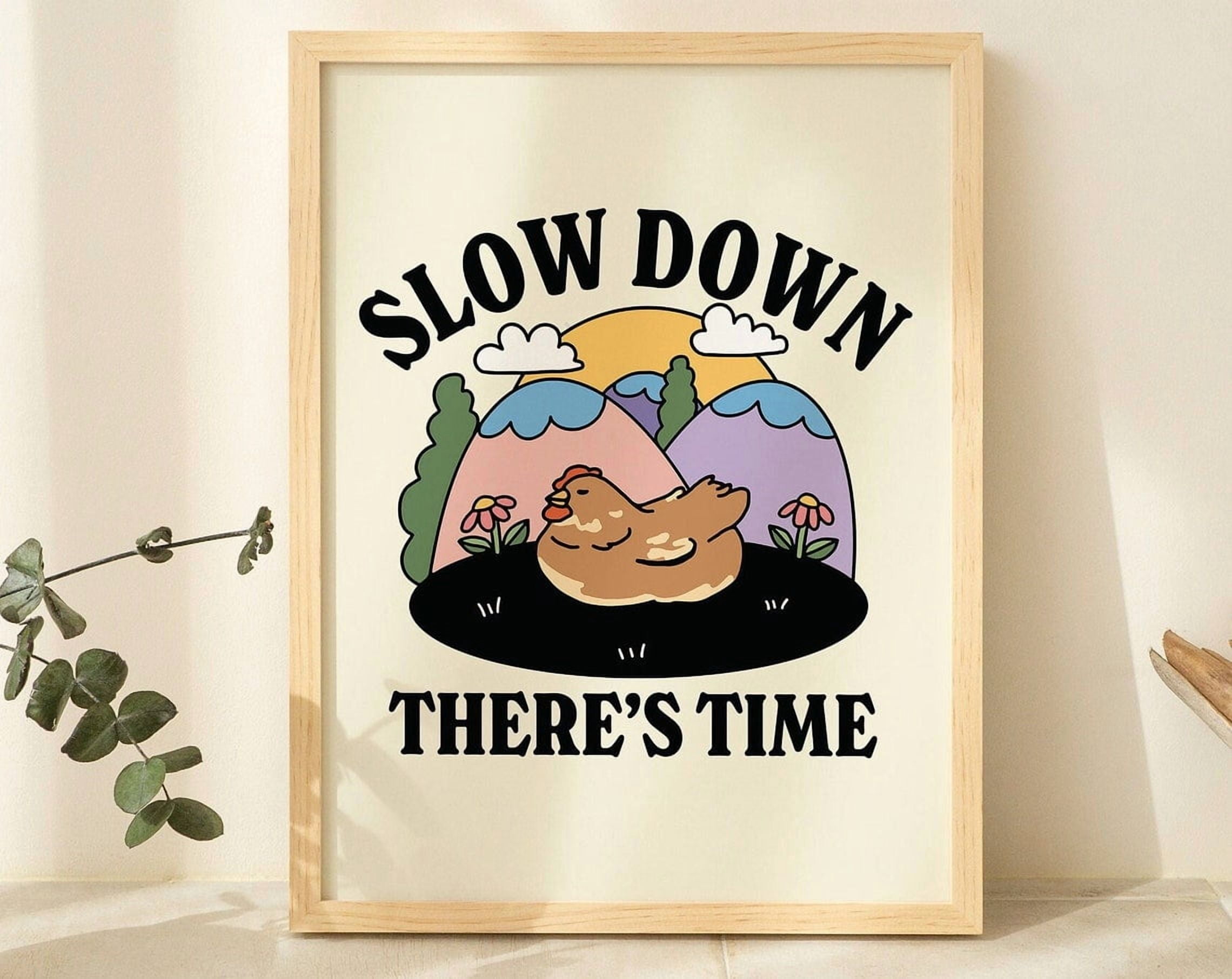 Kna Prints - Cute Chicken Wall Print, Retro Hen Illustration, Classroom ...