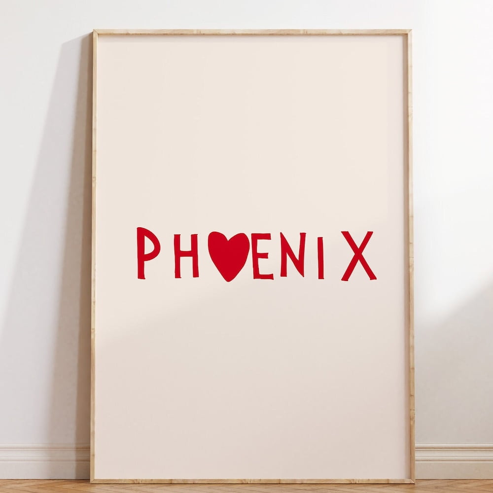 Kna Prints - Cute Phoenix Print Phoenix Wall Art Phoenix Arizona Art ...