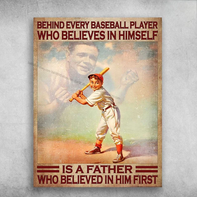 Kna Prints - Dad And Son, Baseball Lover - Behind Every Baseball Player ...