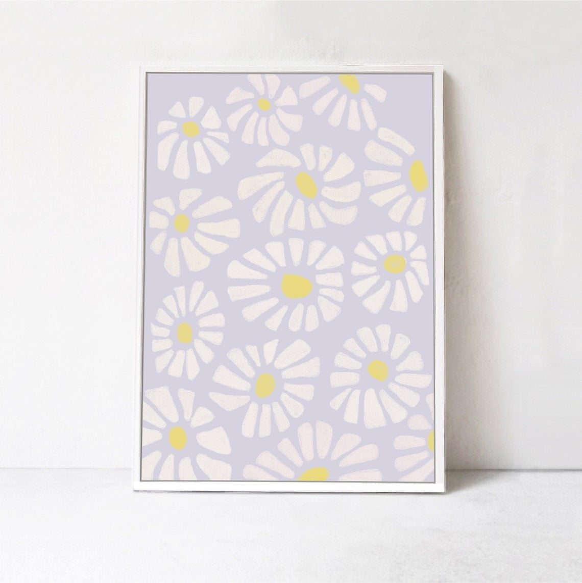 Kna Prints - Daisies: Danish Pastel Poster, Floral Able Art Print. Scandi Boho Decor For Bedroom ...