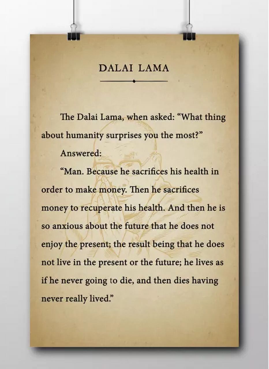 Kna Prints - Dalai Lama Motivational Inspiration Poster Dalai Lama When ...