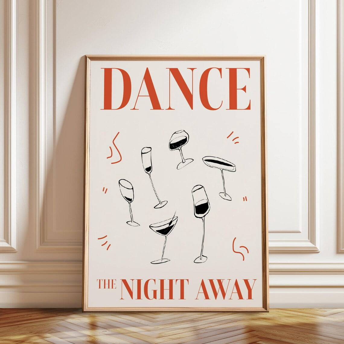 Kna Prints - Dance The Night Away Poster - Modern Sleek Home Bar Room ...