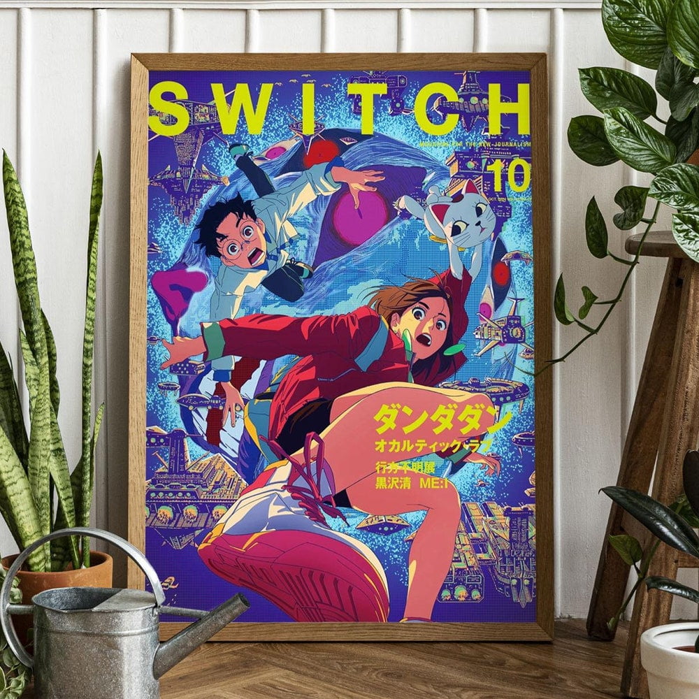 Kna Prints - Dandadan Collage Style Poster, Anime Gift, Neon Wall Art ...