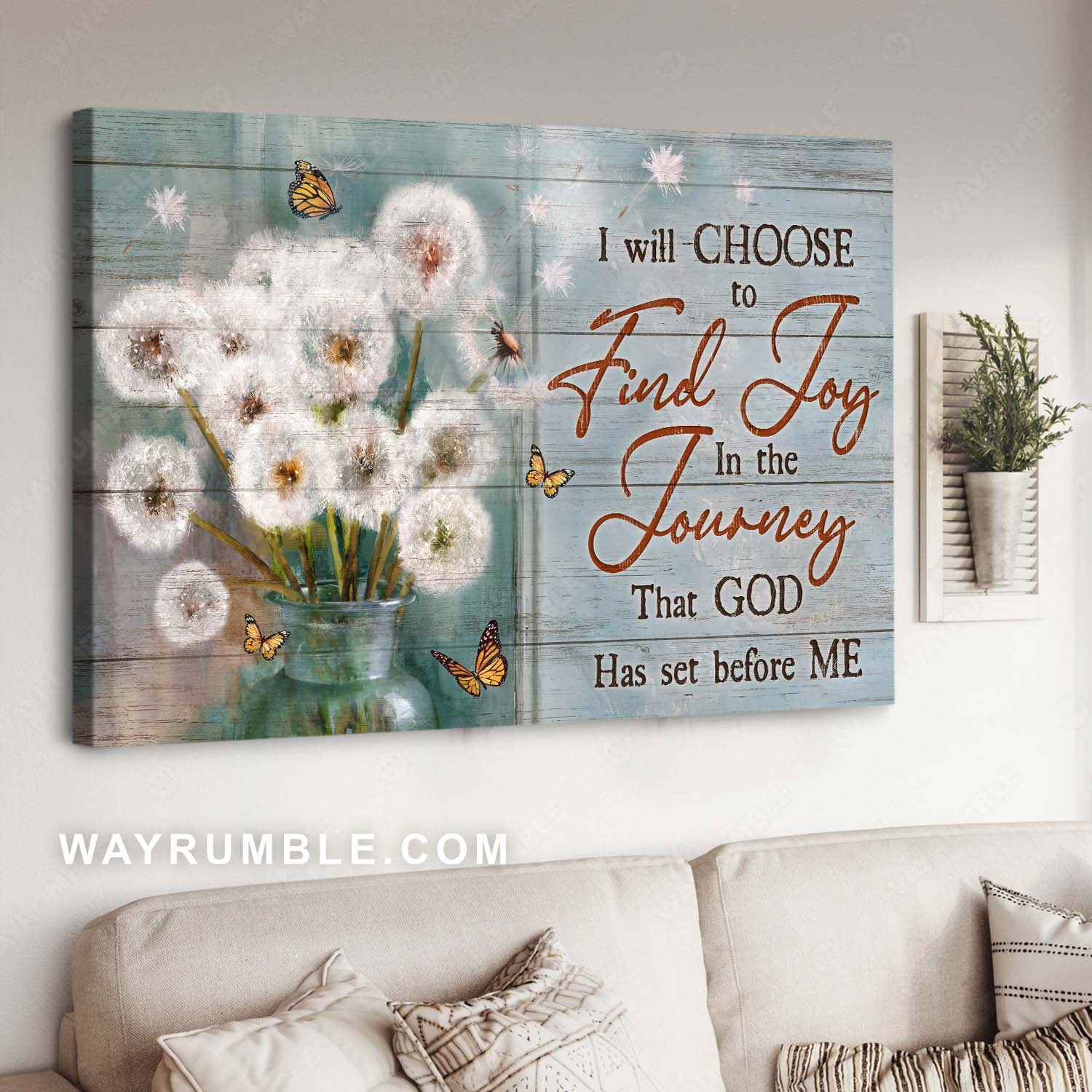 Kna Prints - Dandelion Drawing, Monarch Butterfly, Inspirational Quote, I Will Choose To Find ...