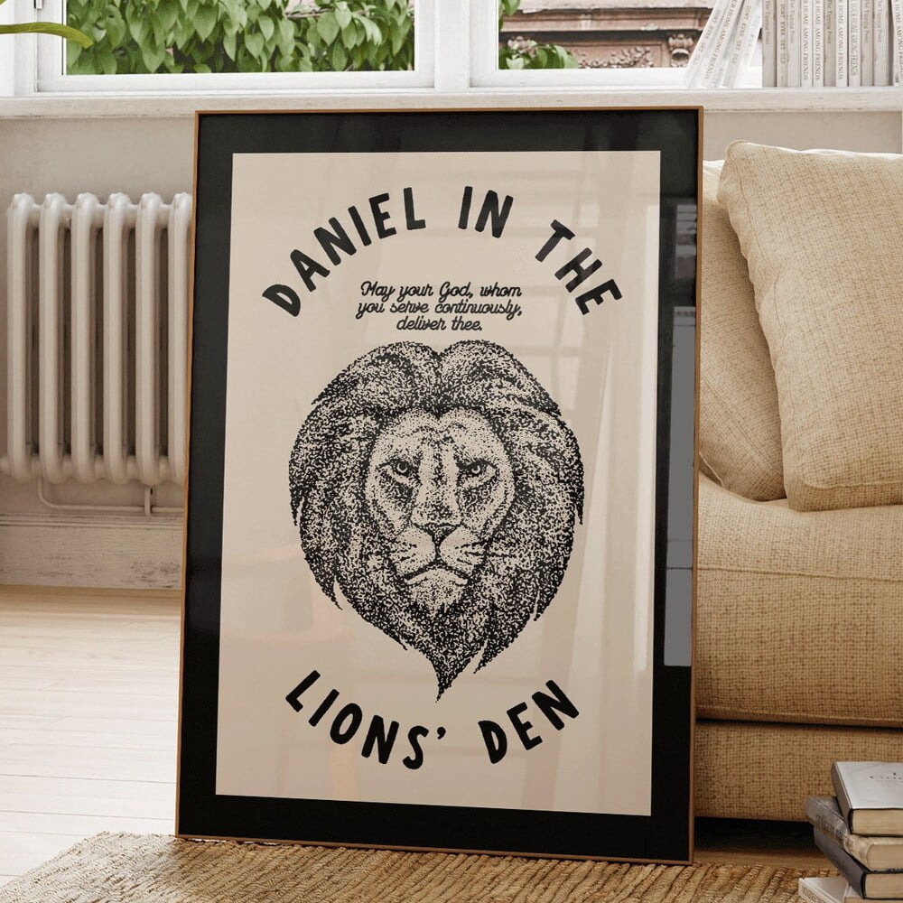 Kna Prints - Daniel In The Lions' Den Poster Print Christian Wall Art ...
