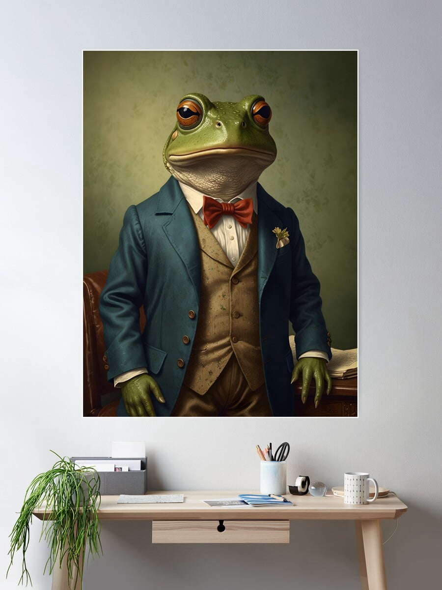 Kna Prints - Dapper Vintage Frog In Elegant English Attire Poster ...