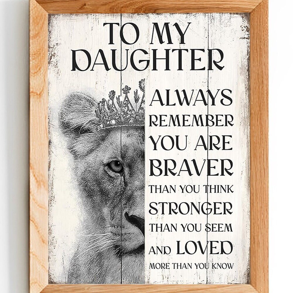 Kna Prints - To My Daughter Poster, Always Remember You Are Braver Than ...