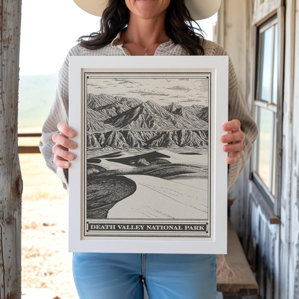 Kna Prints - Death Valley National Park Lithograph Style Print ...