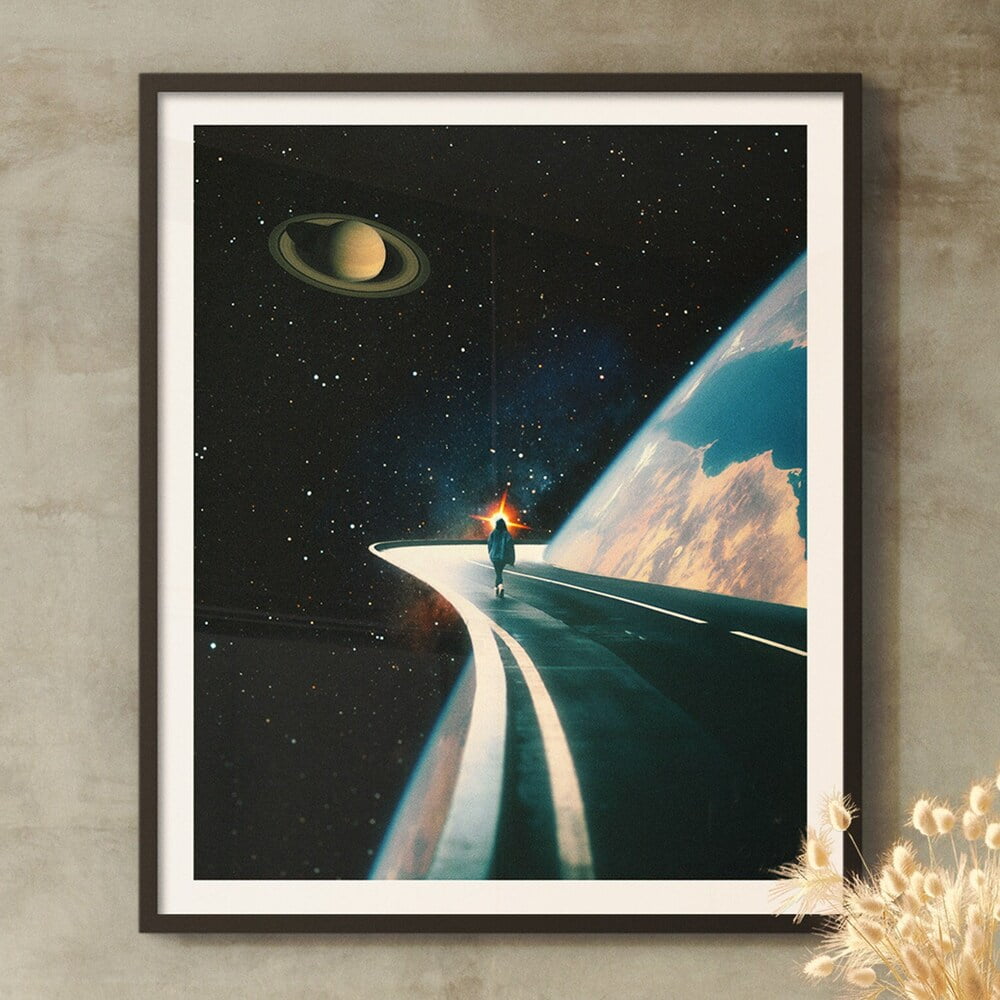 Kna Prints - Determination, Retro Futuristic Space Art, Sci-Fi Collage ...