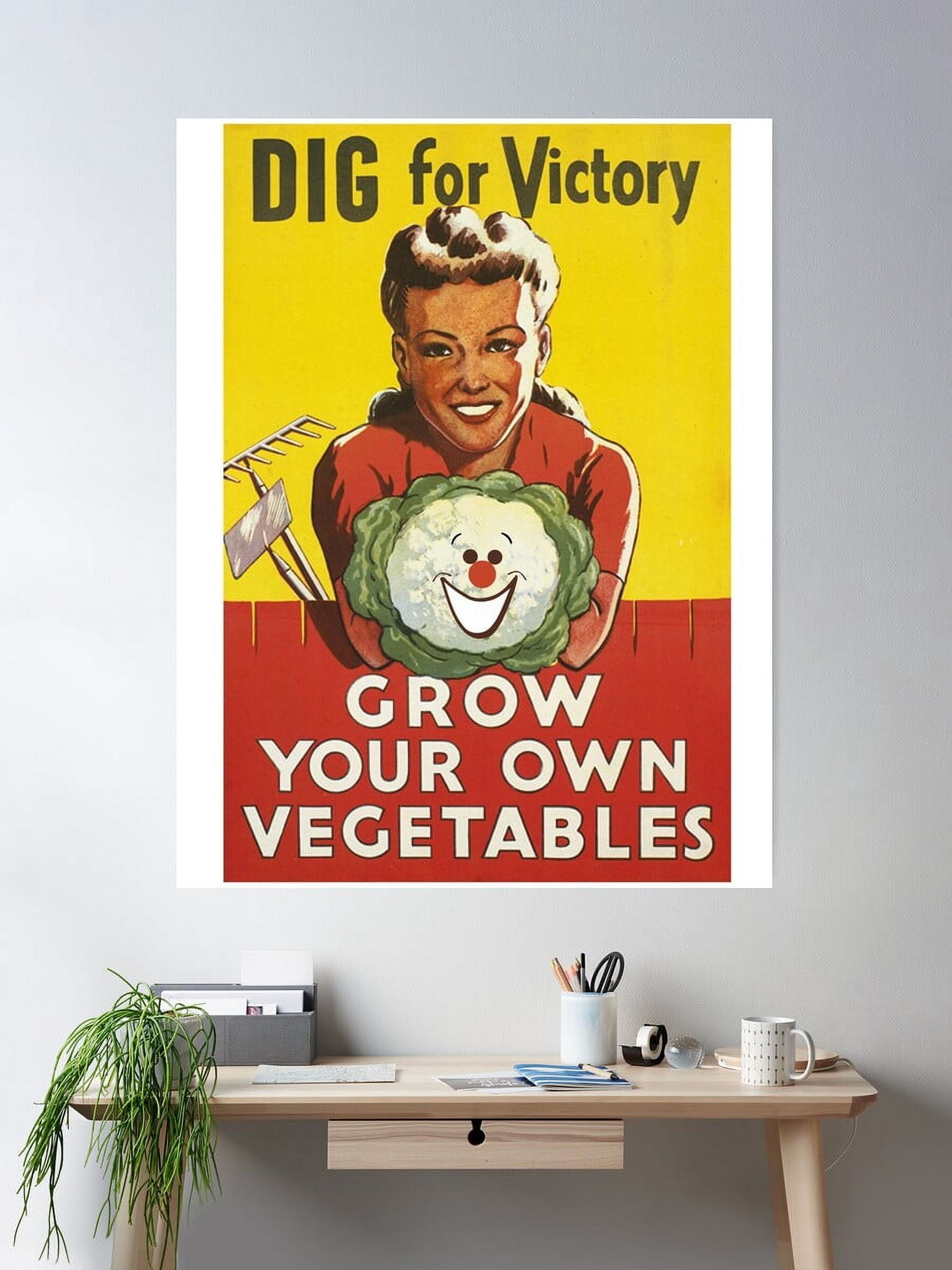Kna Prints - Dig For Victory (Altered Poster, UNFRAMED-8x12 - Walmart.com