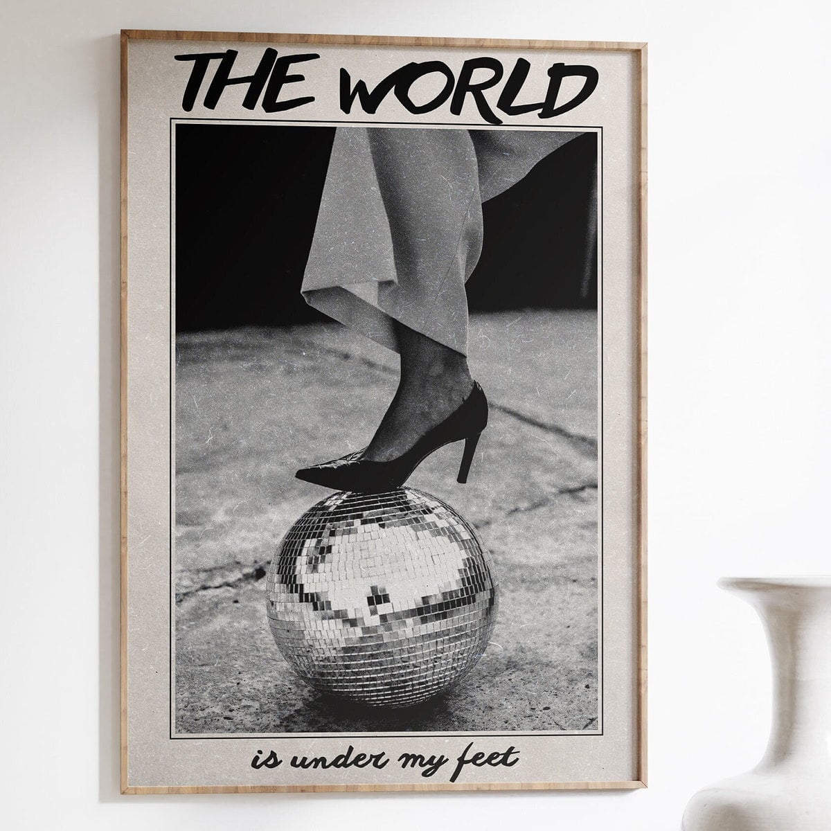 Kna Prints - Disco Ball Poster, 70S Wall Art, Bar Poster, Black Wall ...