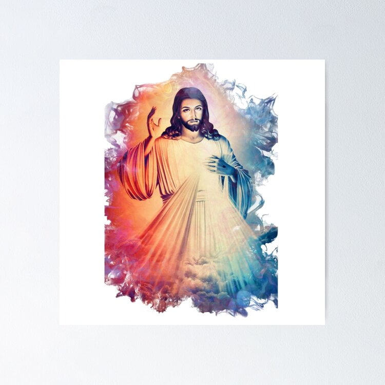 Kna Prints - Divine Mercy Love Jesus Christ Poster Wall Art Print For ...