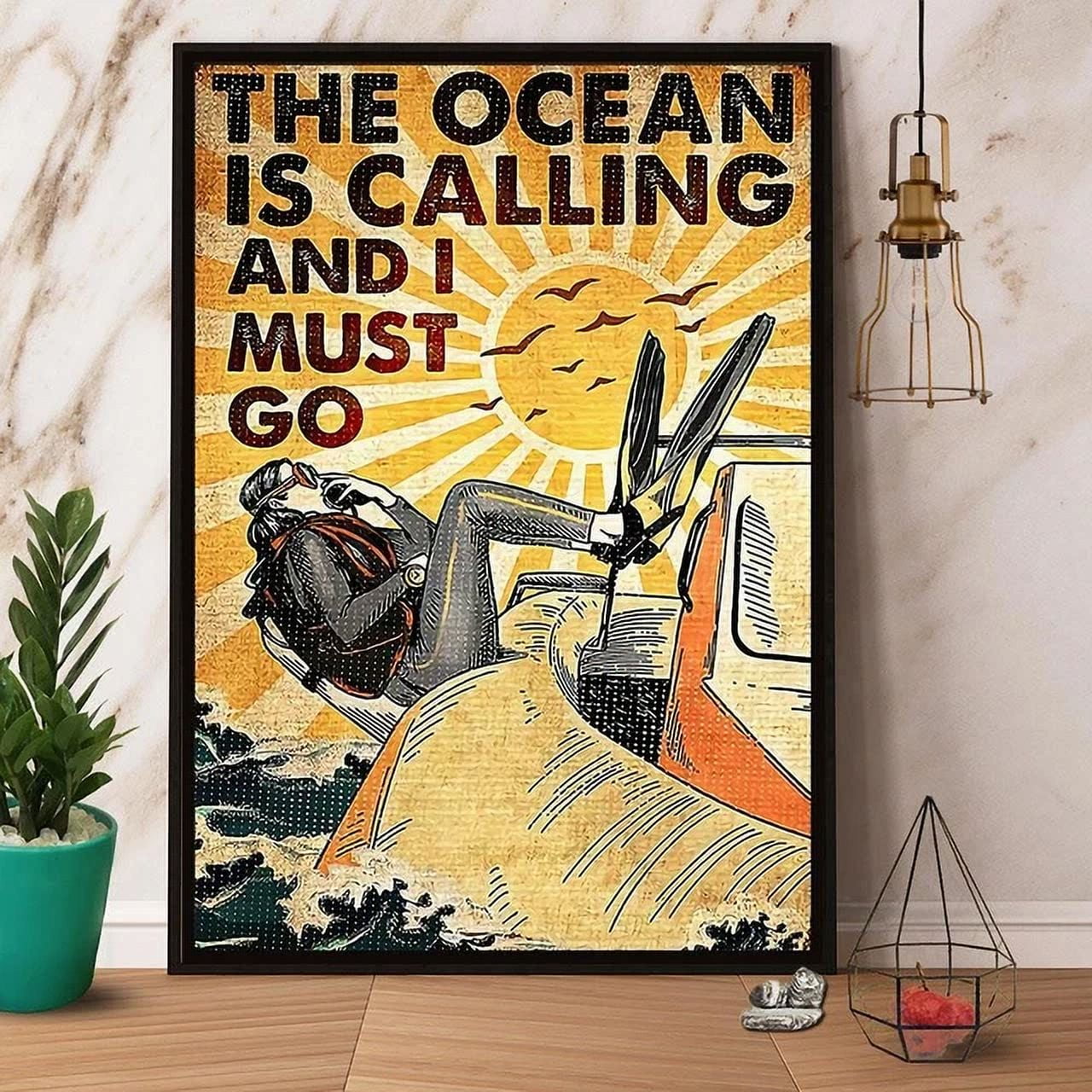 Kna Prints - Diving The Ocean Is Calling And I Must Go Paper Poster No ...