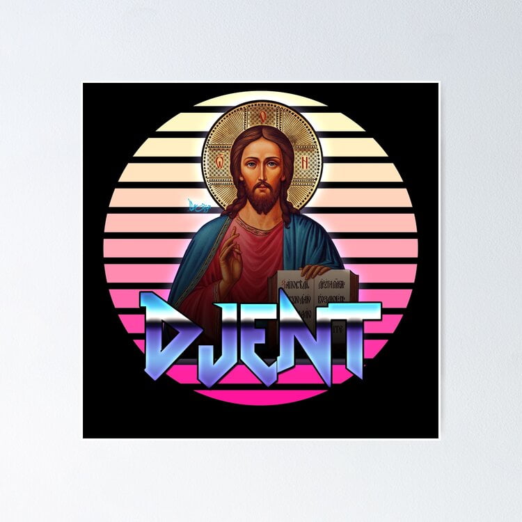 Kna Prints - Djent Jesus Poster Wall Art Print For Home Decor, Living ...