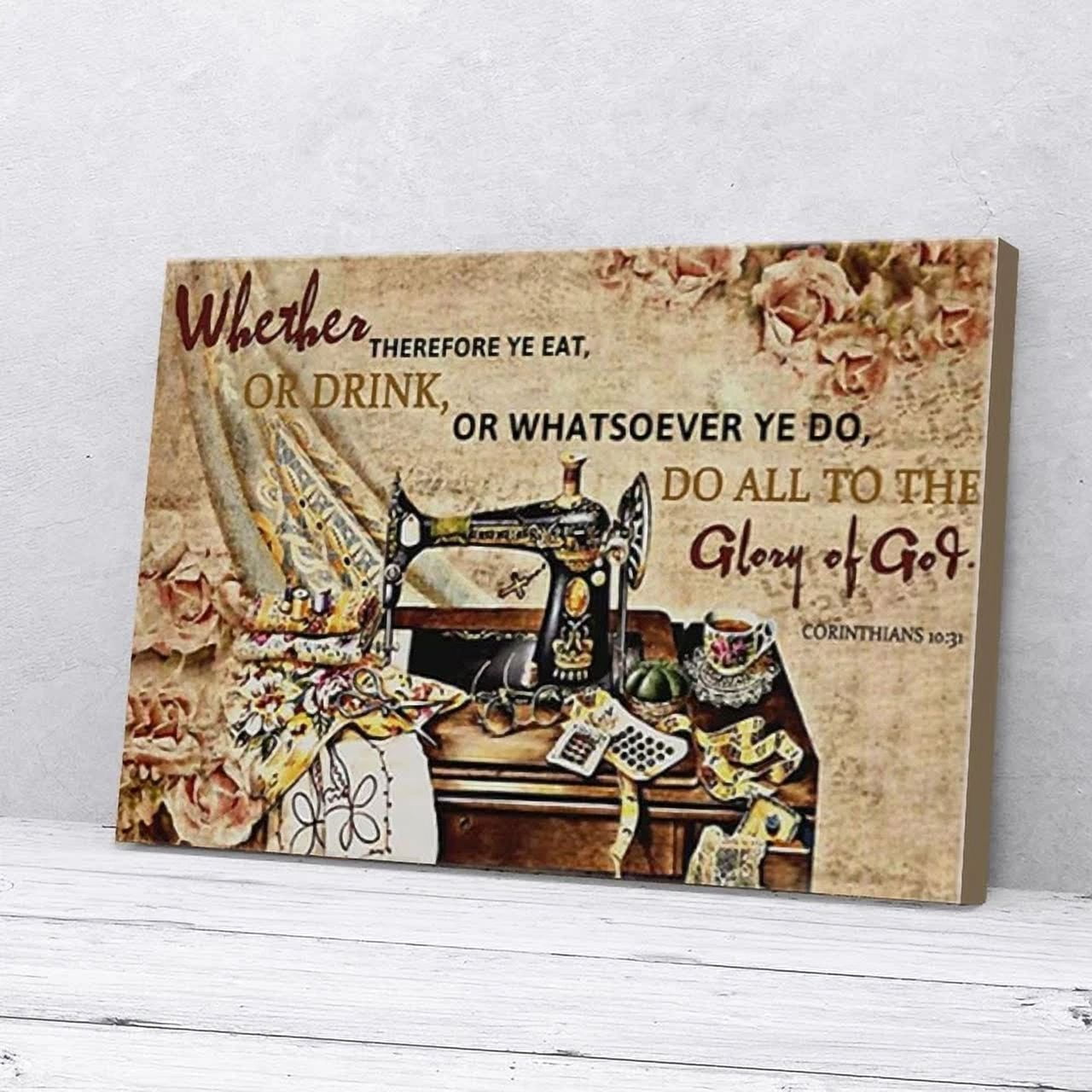 Kna Prints - Do All To The Glory Of God Sewing, Wall Art Wall Art Print ...