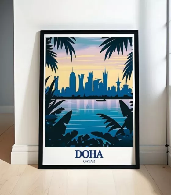 Kna Prints - Doha Travel Print - Burj Doha Art - Aspire Tower Poster ...