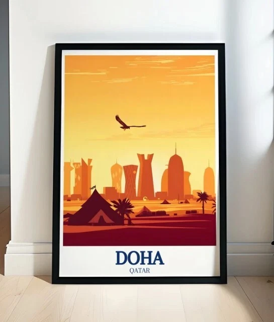 Kna Prints - Doha Wall Art - Doha Bedouin Camp Travel Posters For Home ...