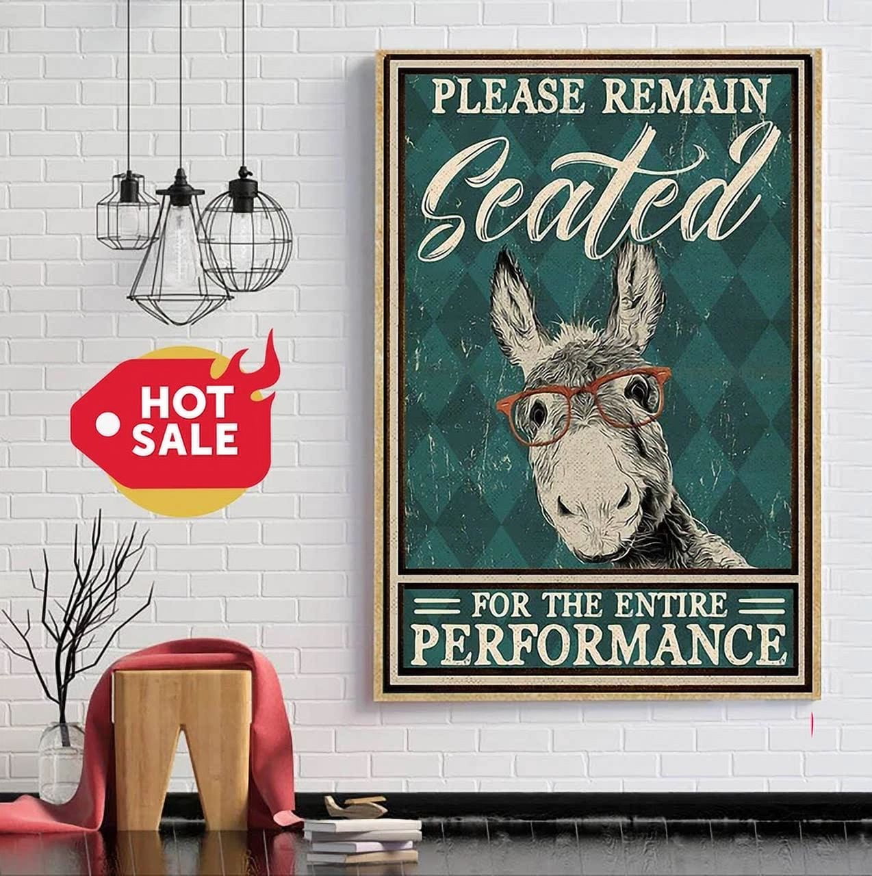 Kna Prints - Donkey Please Remain Seated For The Entire Performancein ...