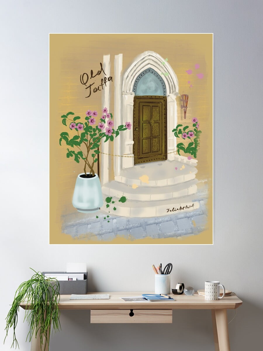 Kna Prints - Doors Of Old Jaffa Poster Wall Art, Modern Wall Decor For ...