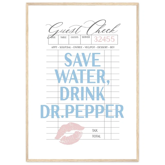 Kna Prints - Dr Pepper Print Aesthetic Kitchen Decor Trendy Kitchen ...