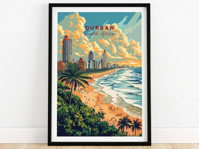 Kna Prints - Durban South Africa Poster Poster Durban Travel Print For ...
