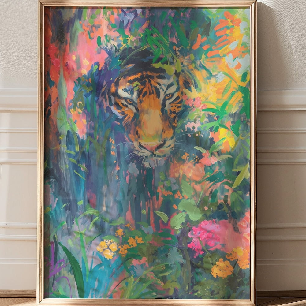 Kna Prints - Eclectic Wall Art, Tiger Poster, Maximalist Wall Art ...